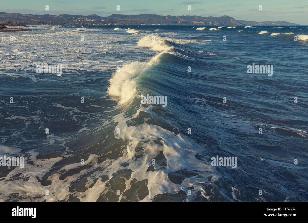 Waves in Cyprus Stock Photo - Alamy