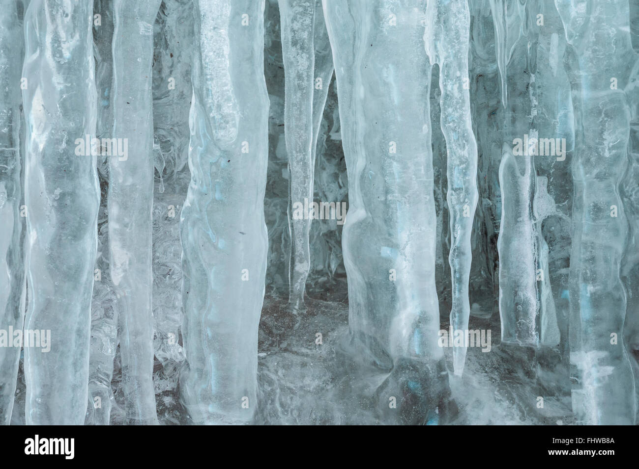 Icicles, part of No Boundaries ice formation and waterfall in Pictured ...
