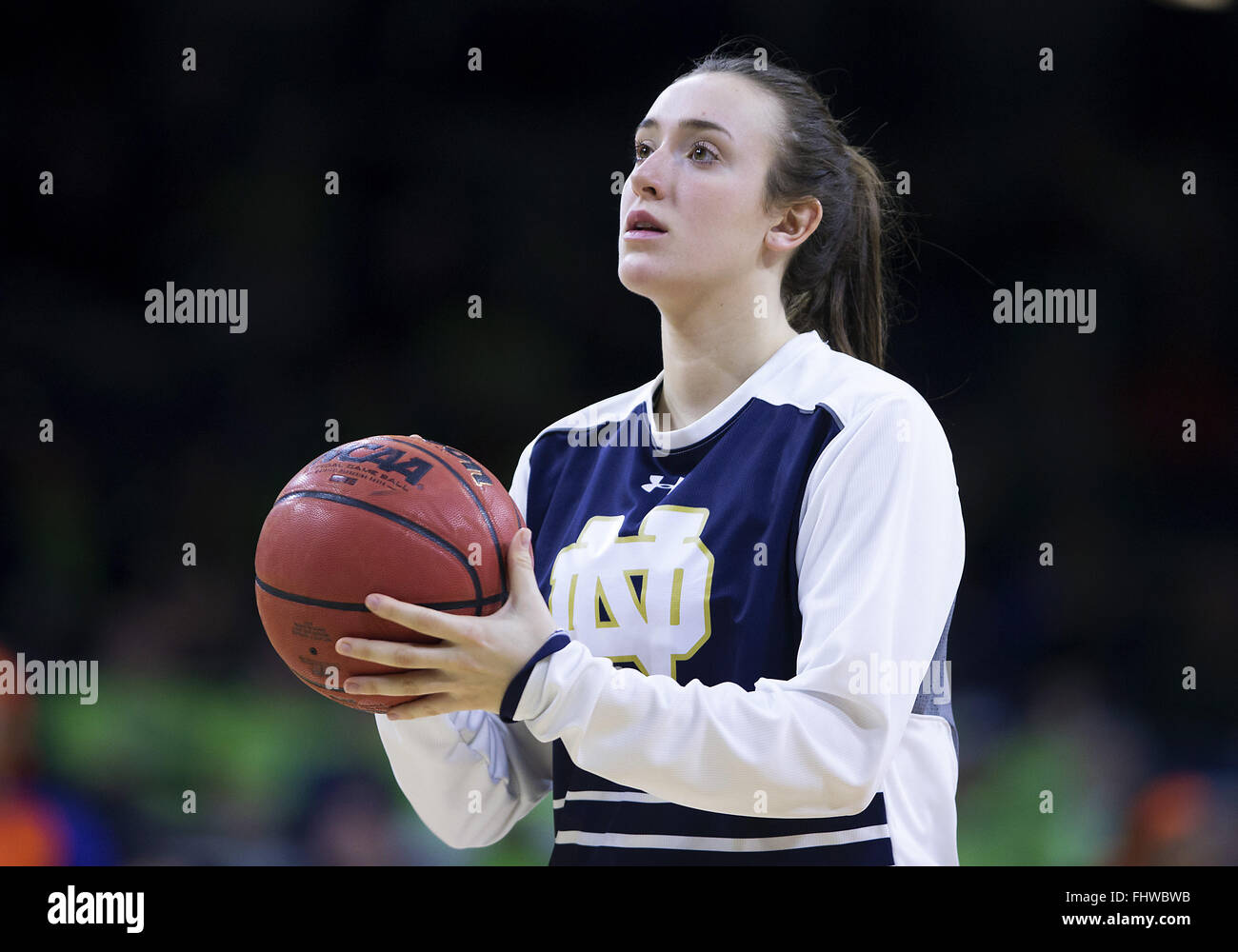 South Bend, Indiana, USA. 25th Feb, 2016. Notre Dame guard Marina ...