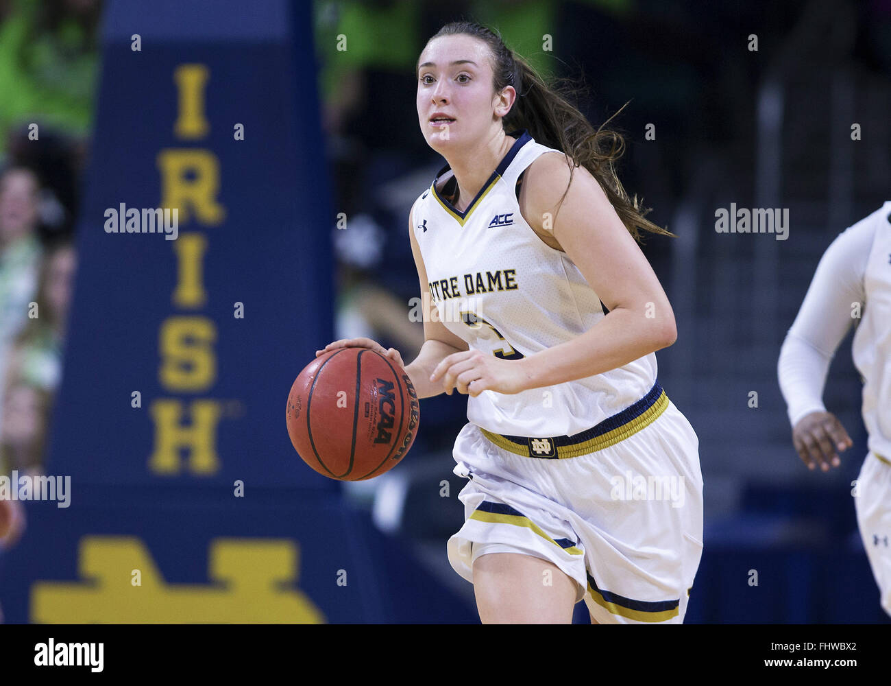 South Bend, Indiana, USA. 25th Feb, 2016. Notre Dame guard Marina ...