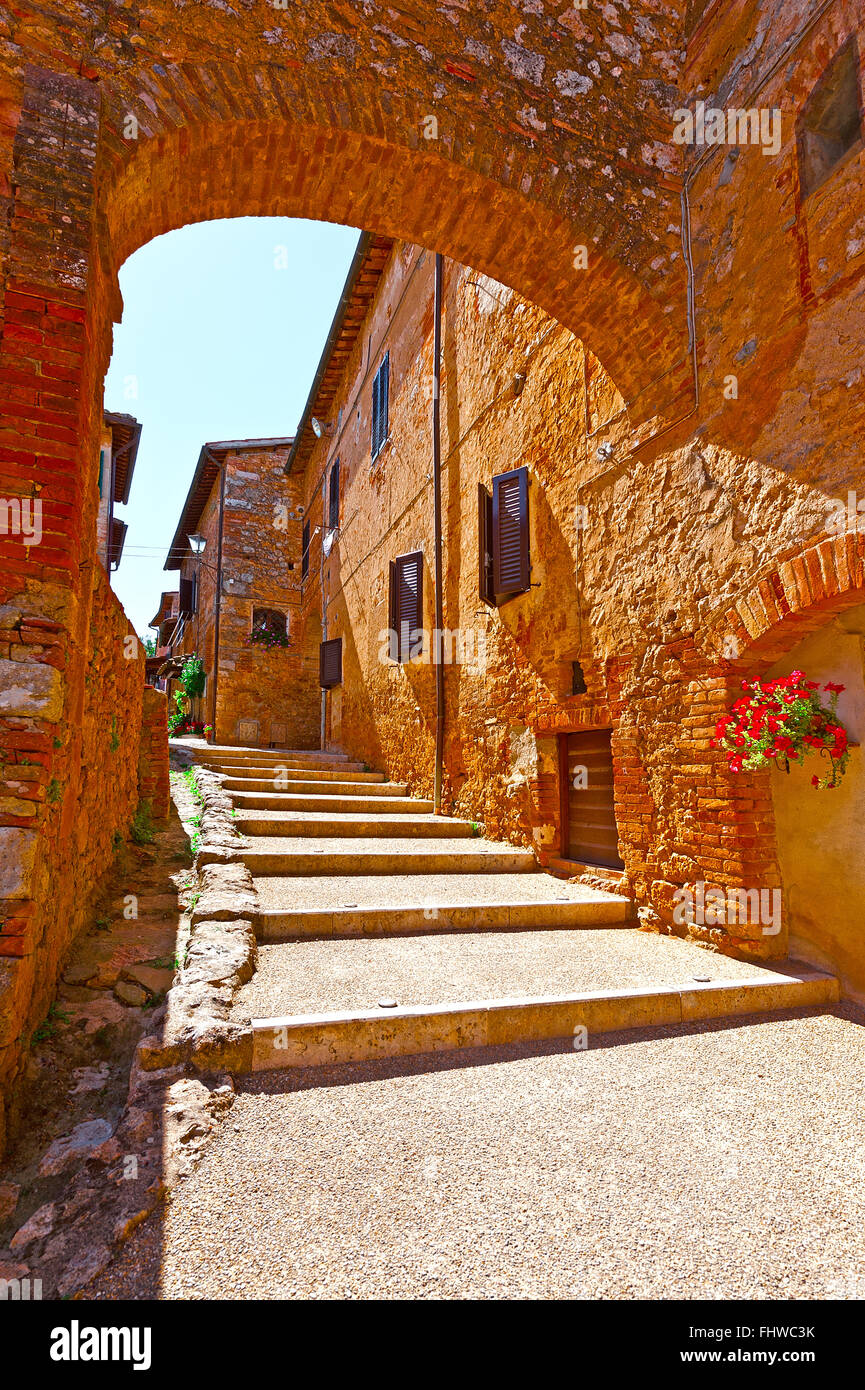 Cityscape old stone stair hi-res stock photography and images - Alamy