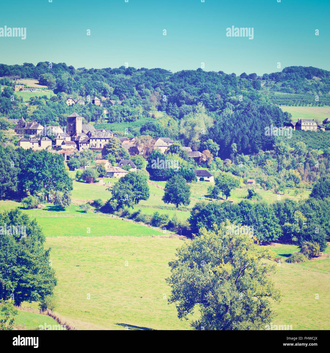 Rural french village square hi-res stock photography and images - Alamy