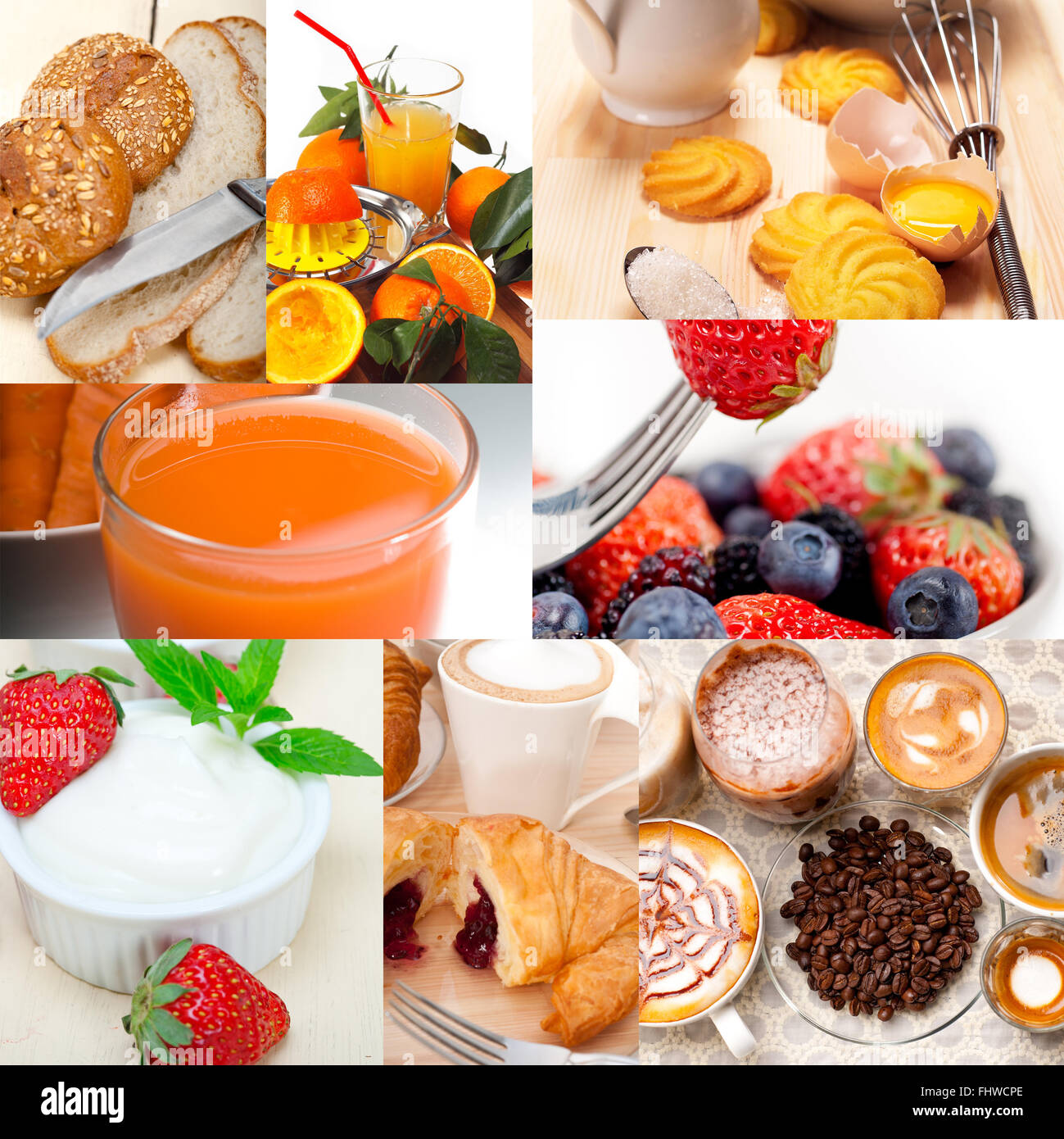 ealthy vegetarian breakfast collage Stock Photo - Alamy