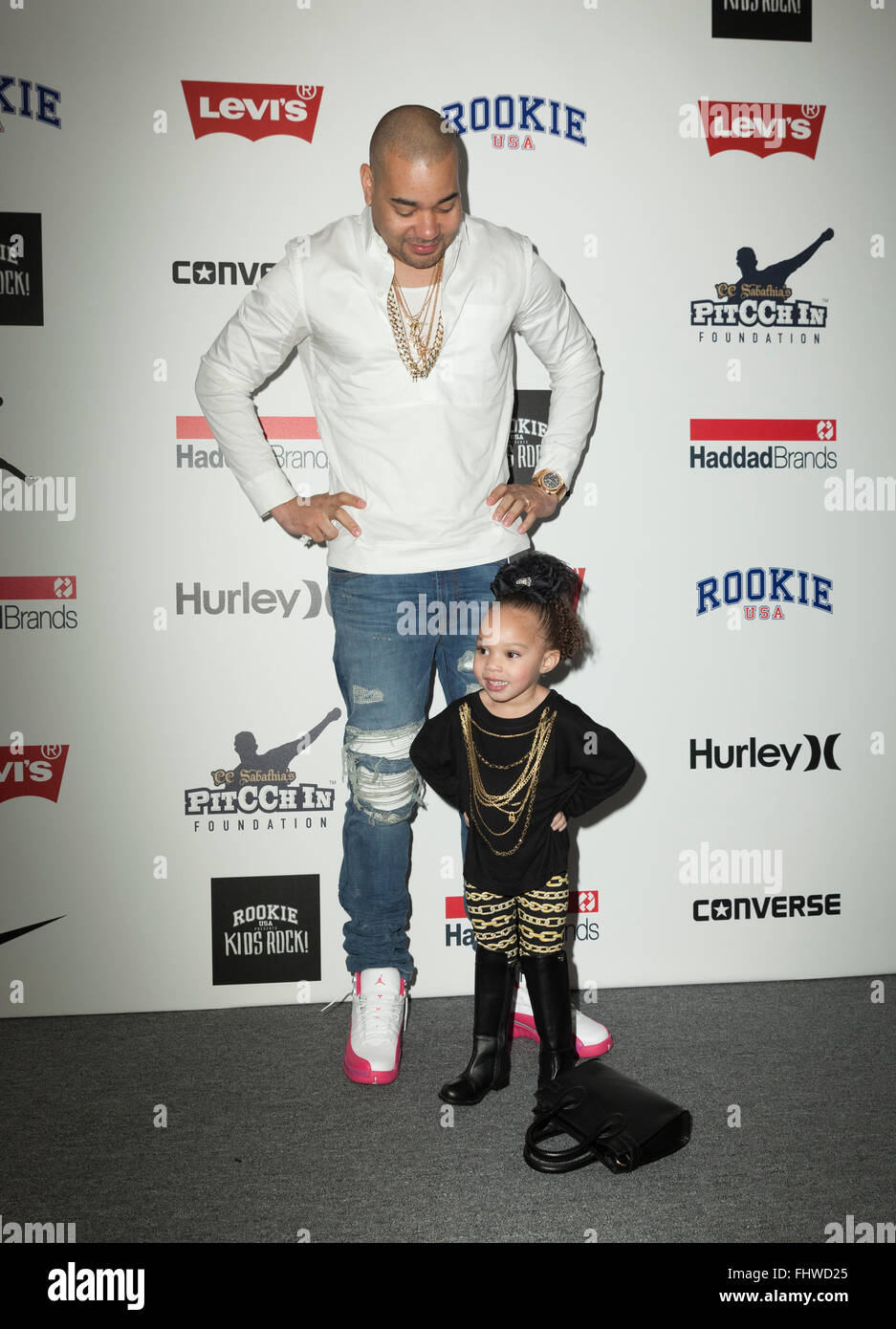 New York, NY USA - February 11, 2016: DJ Envy & daughter attends ...