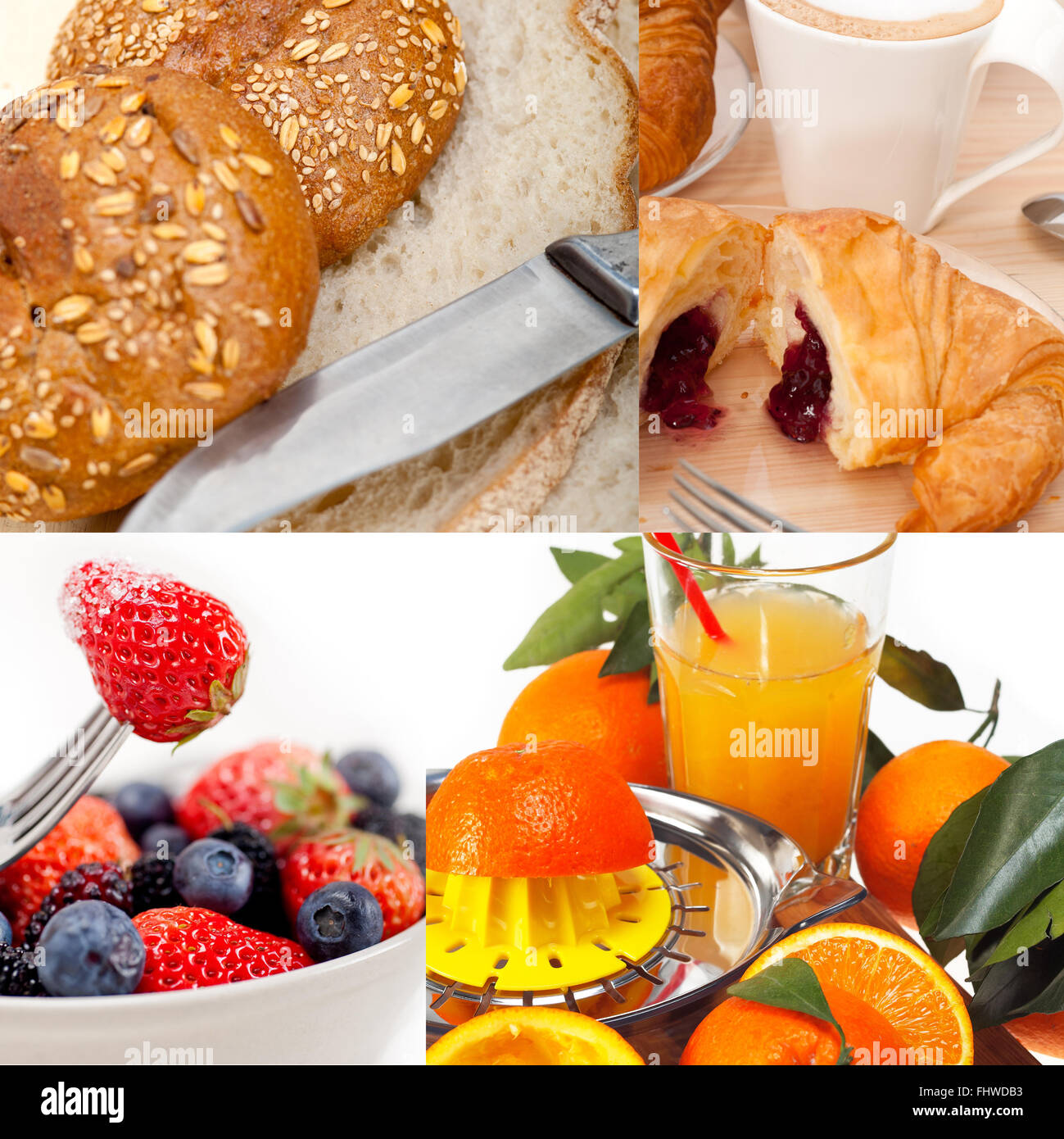 ealthy vegetarian breakfast collage Stock Photo - Alamy
