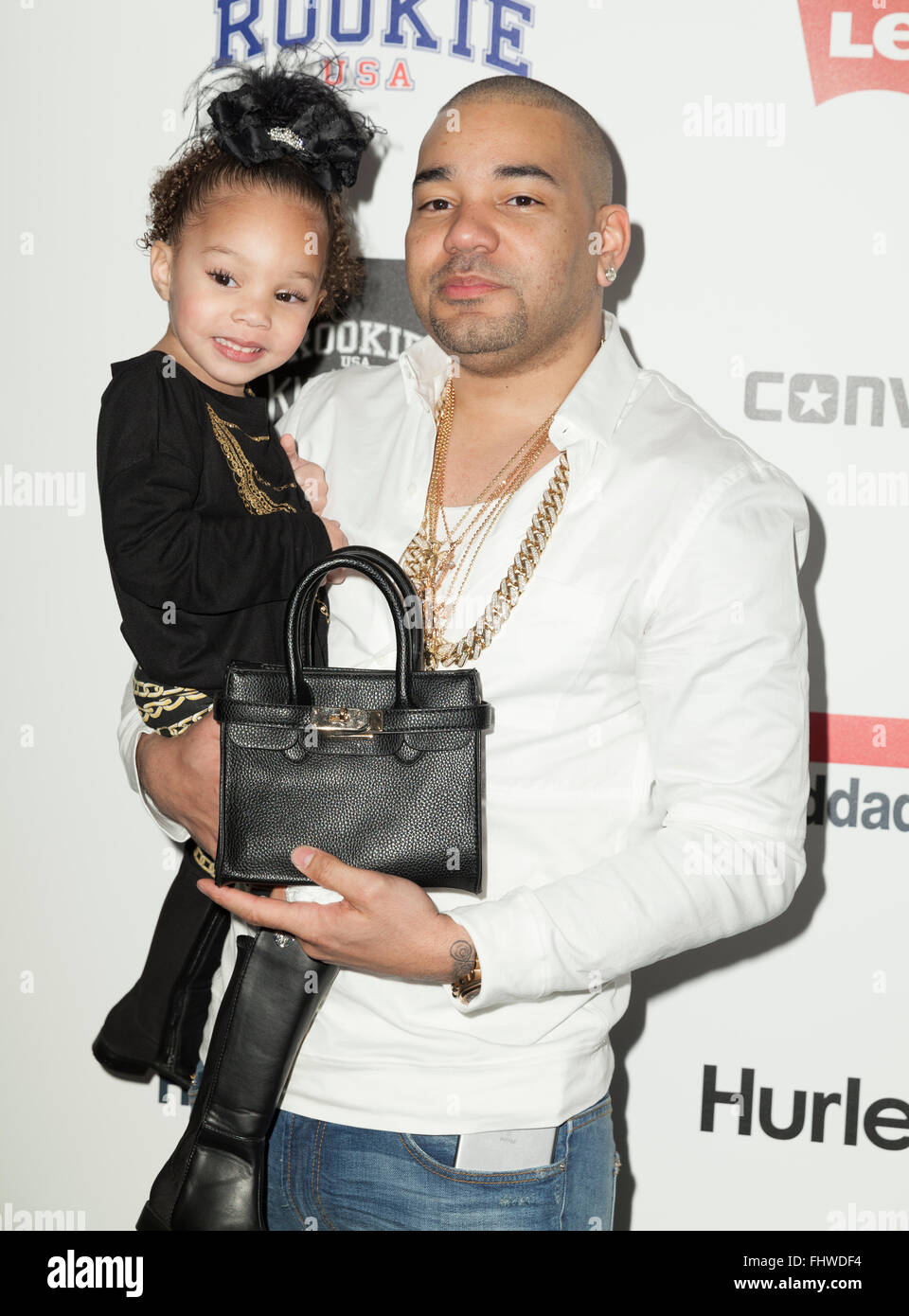 New York, NY USA - February 11, 2016: DJ Envy & daughter attends ...