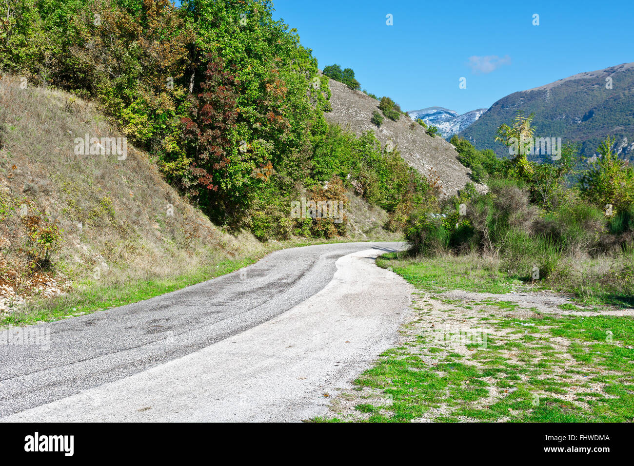 Alpine road journey safety hi-res stock photography and images - Alamy