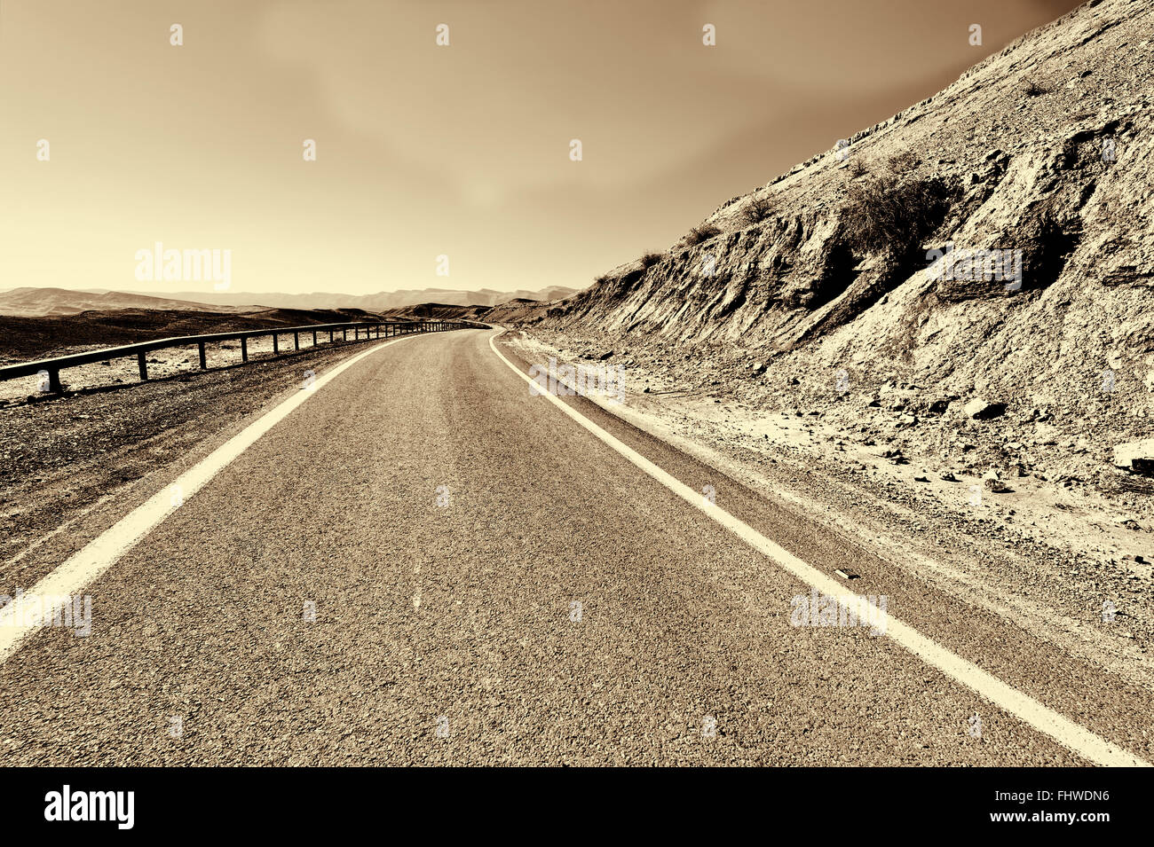 Road in Desert Stock Photo - Alamy