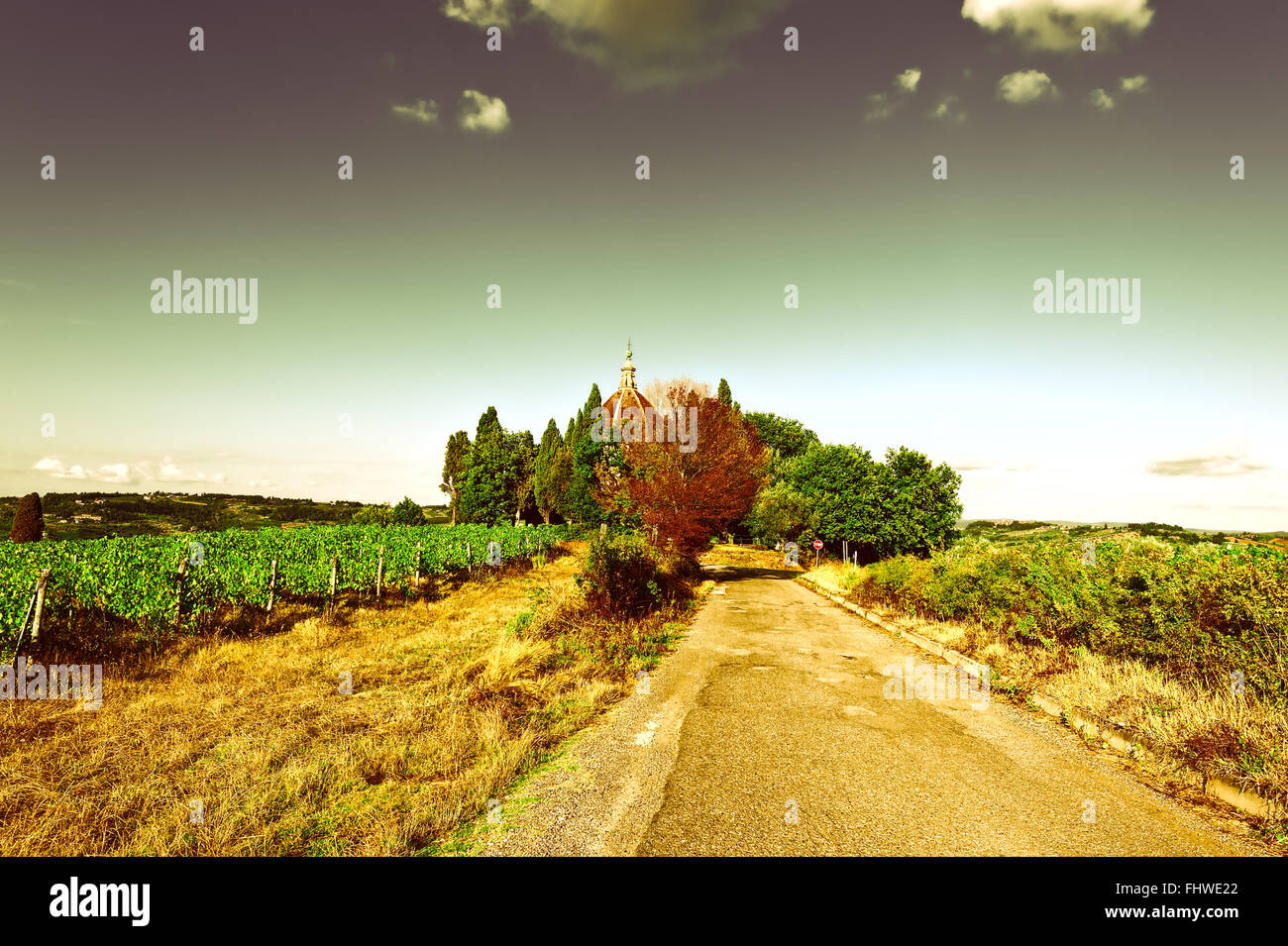 Temple in Tuscany Stock Photo - Alamy
