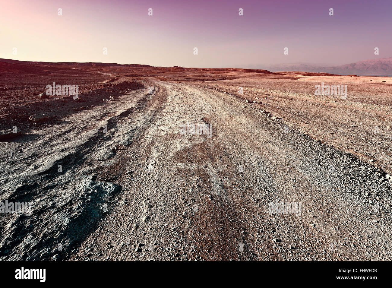 Sunset in Desert Stock Photo - Alamy