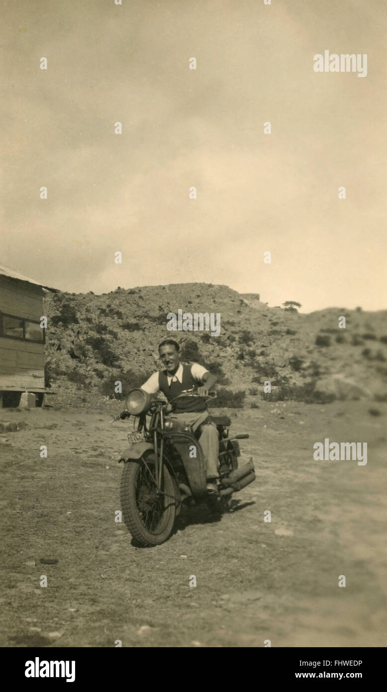 Man motorcycle 1950s hi-res stock photography and images - Alamy