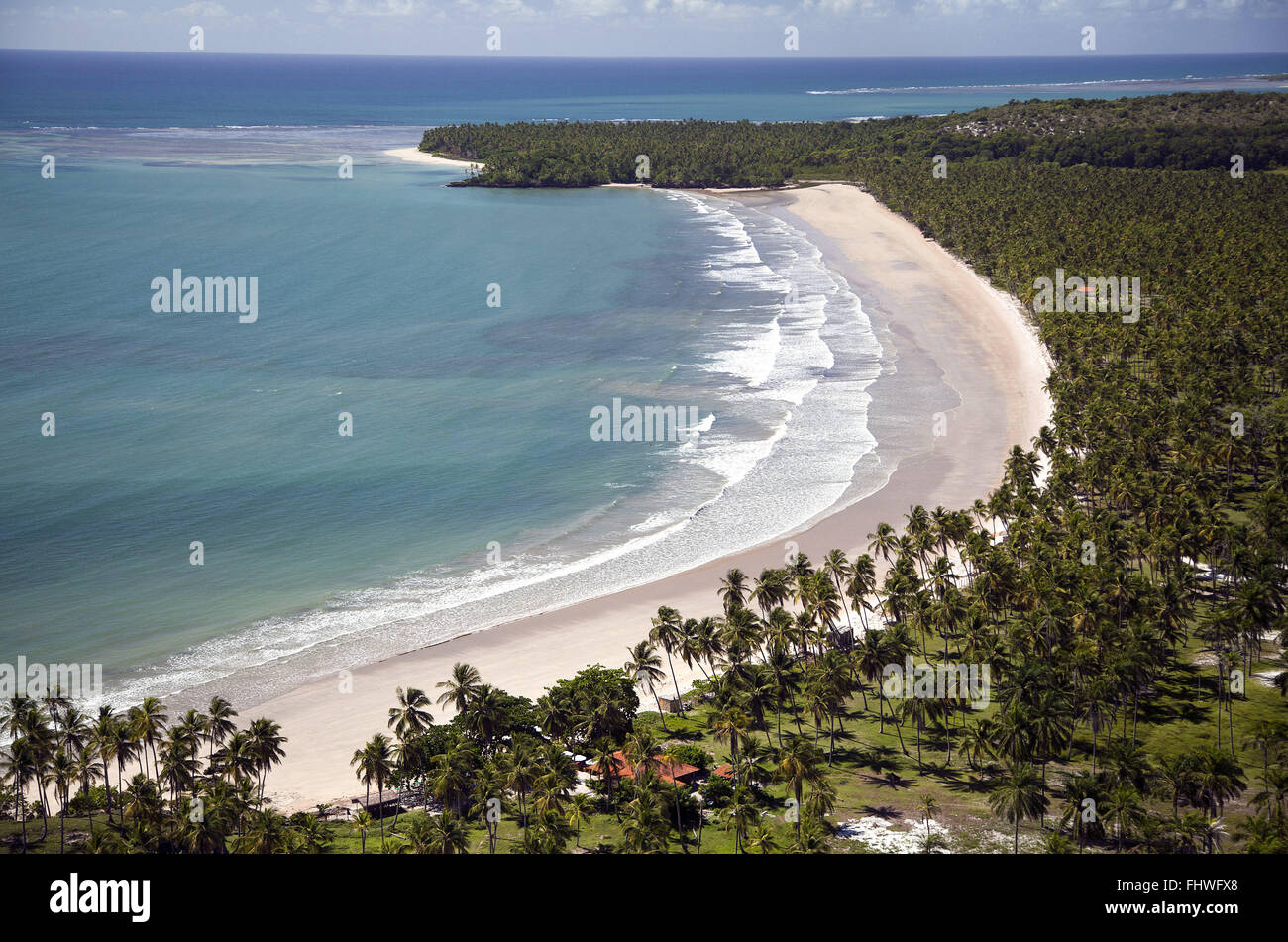 Aerial view of the Cueira beach - Boipeba - Archipelago Tinharé Stock ...