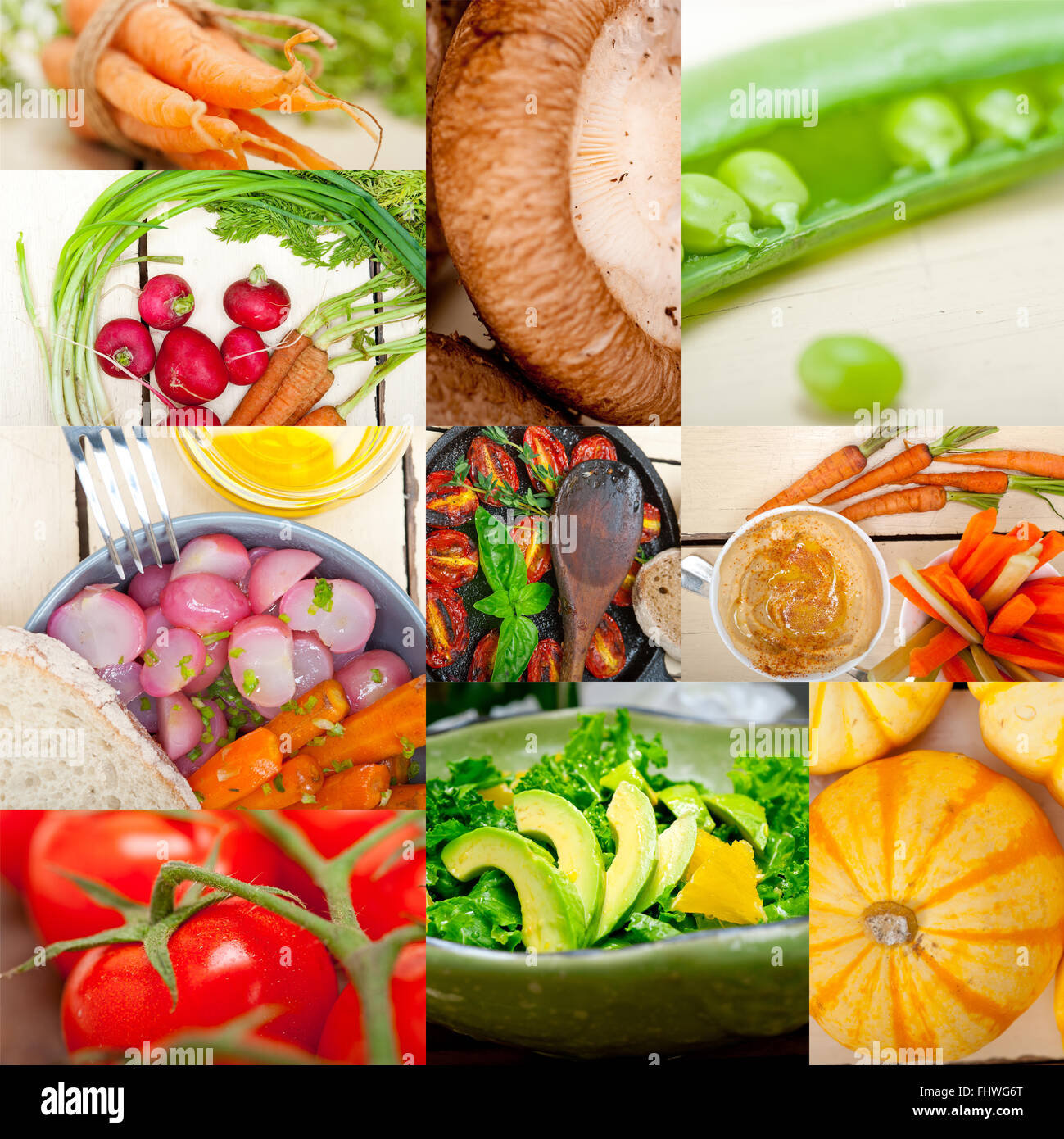 hearthy vegetables collage composition Stock Photo - Alamy