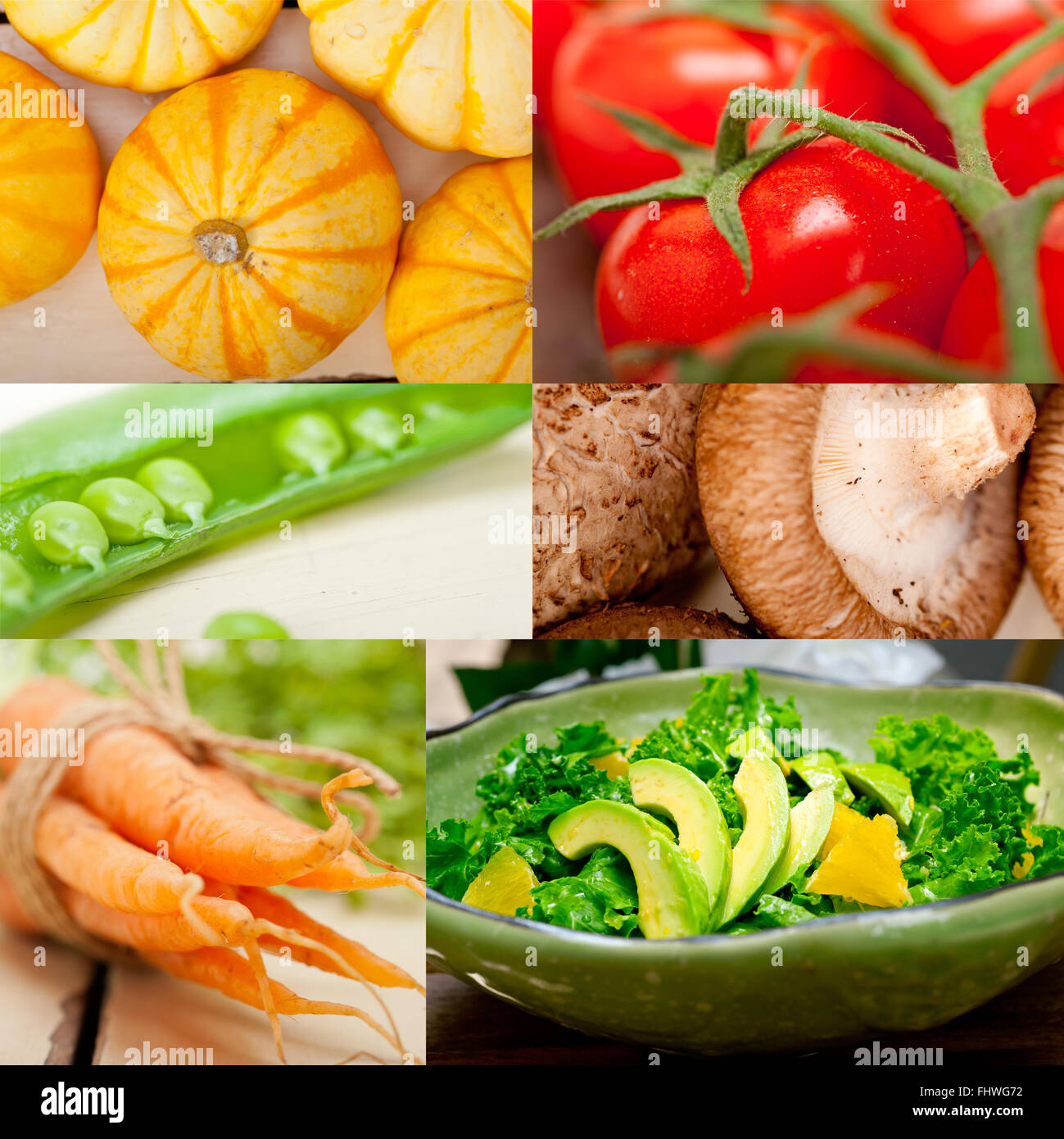 hearthy vegetables collage composition Stock Photo - Alamy