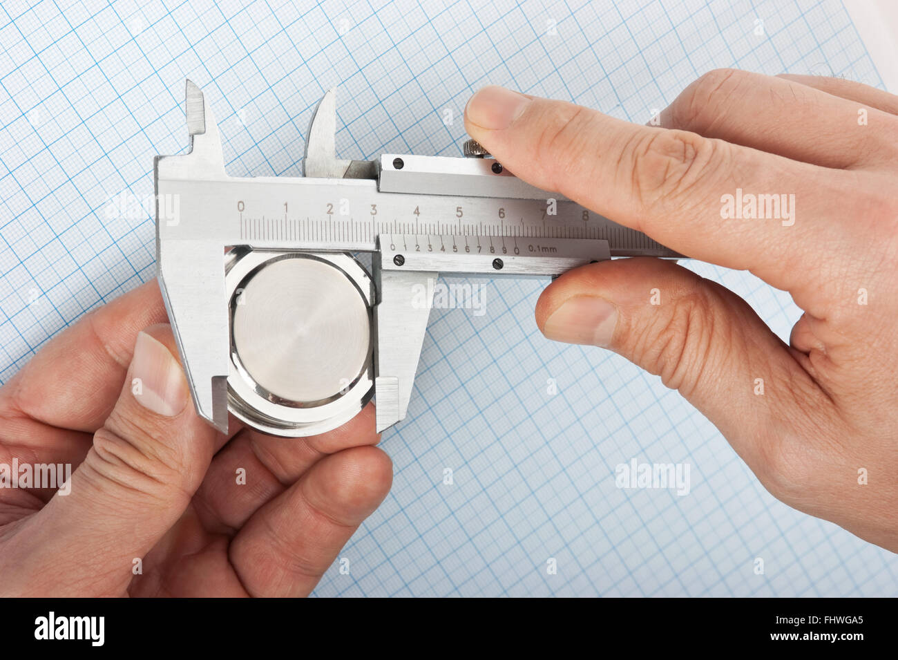 measurement of the size of the details Stock Photo - Alamy