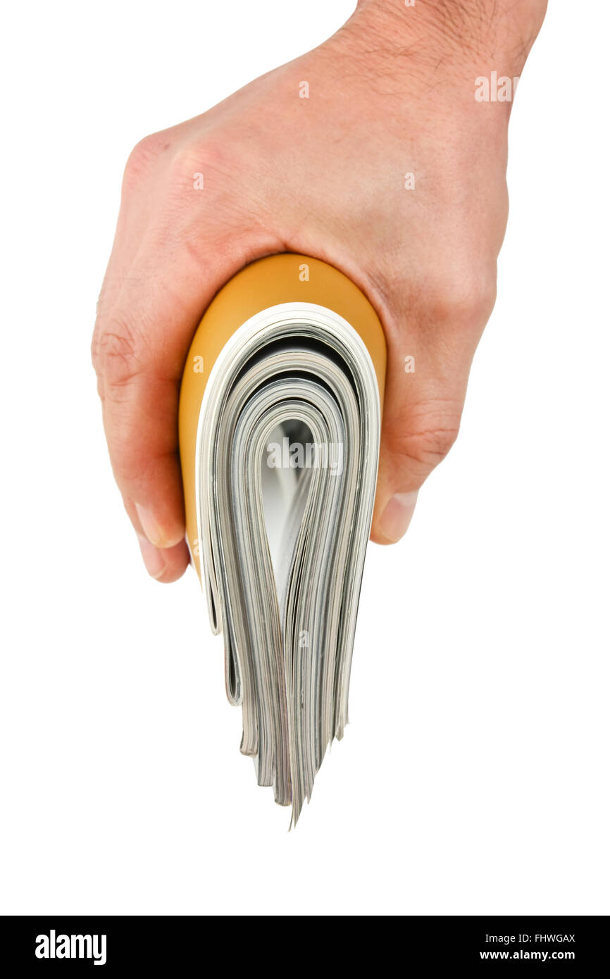 magazine in hand Stock Photo - Alamy