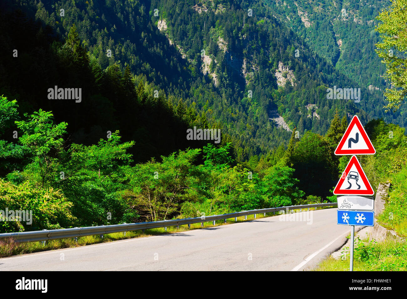 Road in Alps Stock Photo - Alamy