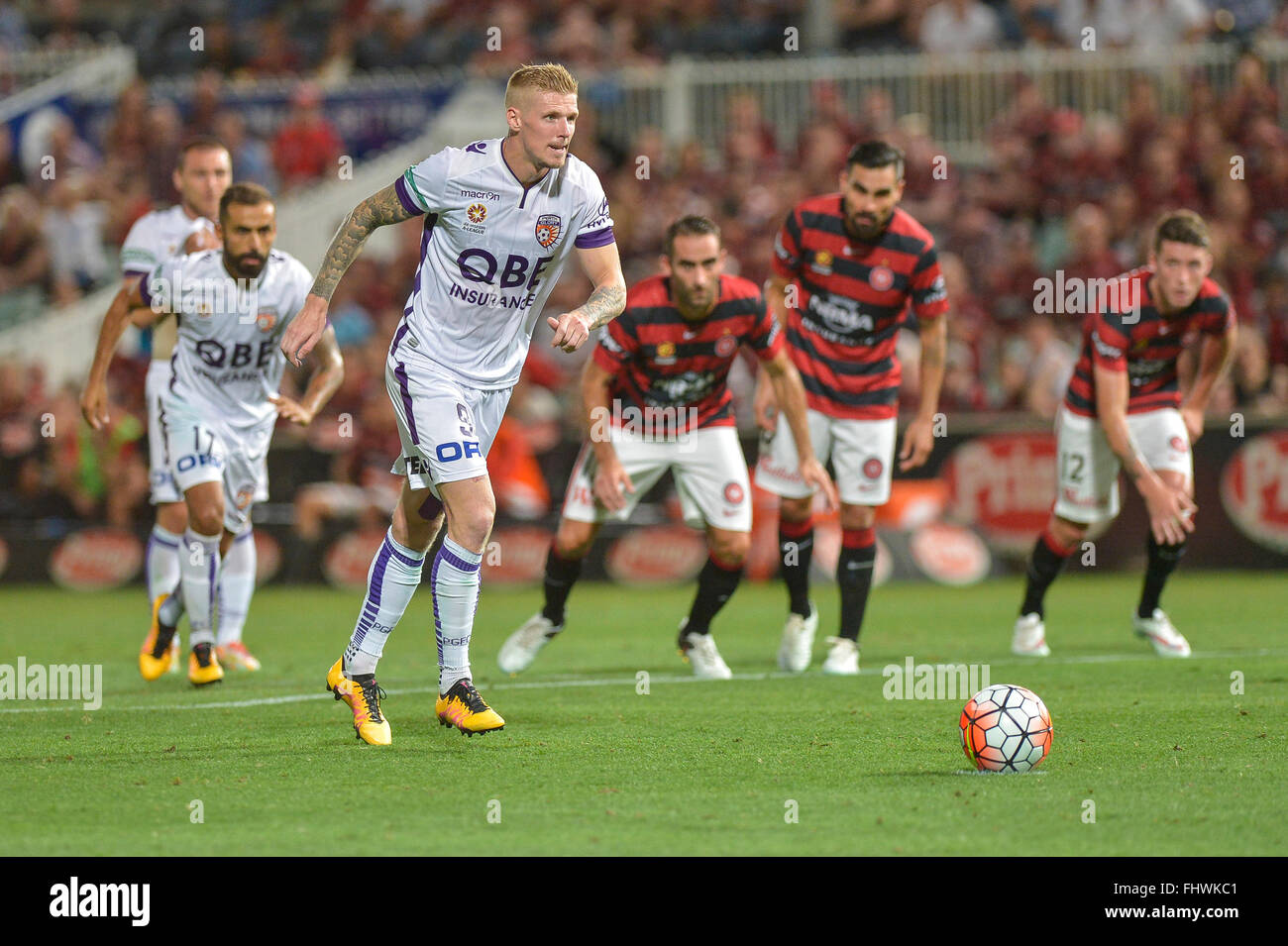 Pirtek Stadium, Parramatta, Australia. 26th Feb, 2016. Hyundai A-League ...