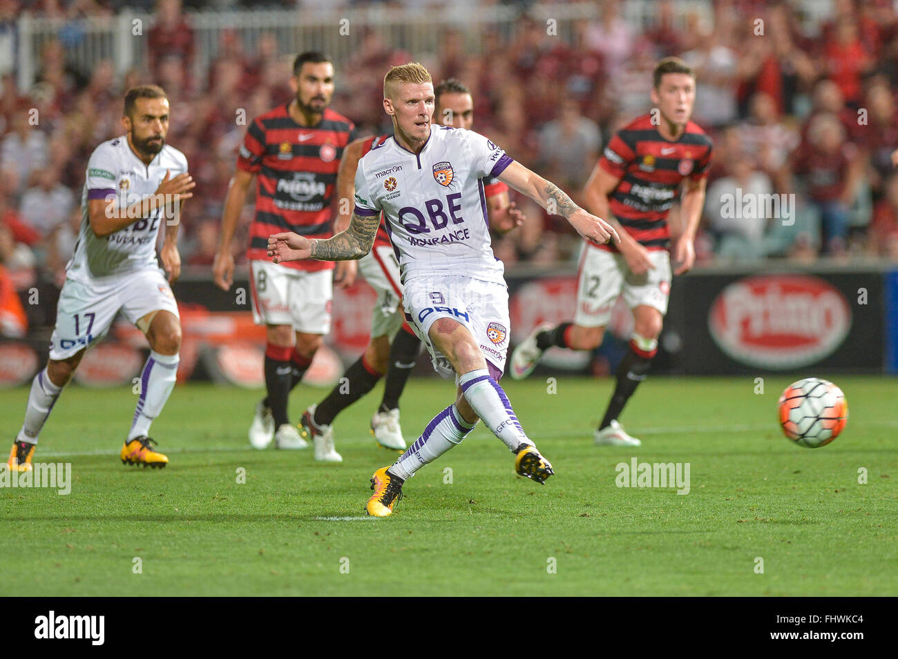 Pirtek Stadium, Parramatta, Australia. 26th Feb, 2016. Hyundai A-League ...