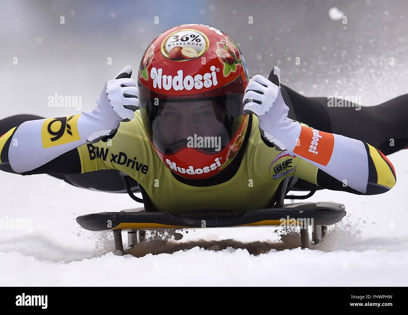 Berchtesgaden, Germany. 26th Feb, 2016. German Skeleton pilot Tina ...