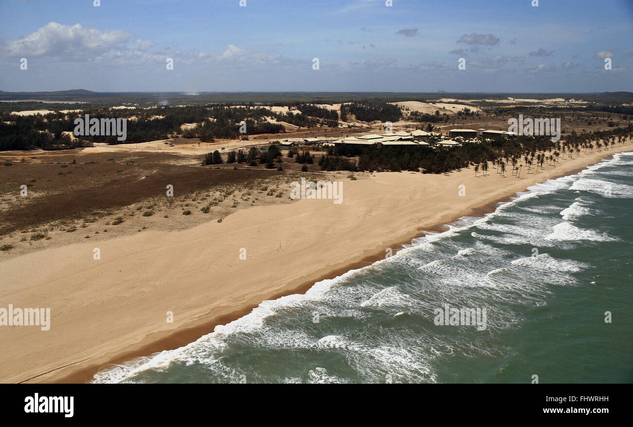 Aerial view of beach in the municipality of Caucaia Cumbuco - Fortaleza ...
