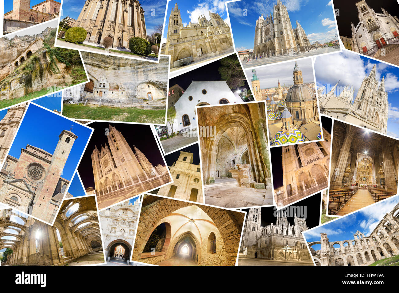 A pile collage of my best photos of churchs, monasterys and cathedrals ...