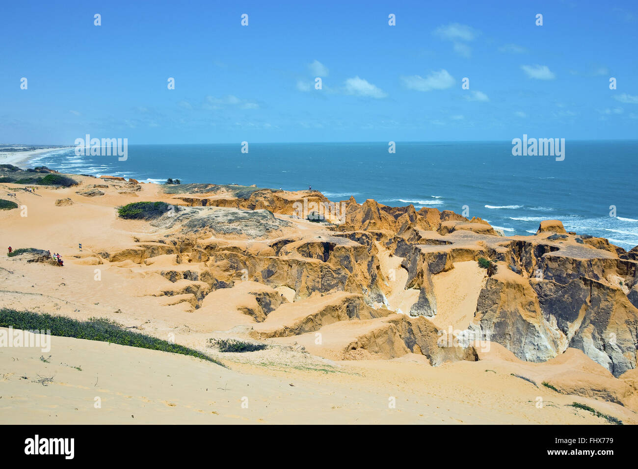 Natural Monument of Beberibe Cliffs in Morro Branco Beach Stock Photo ...