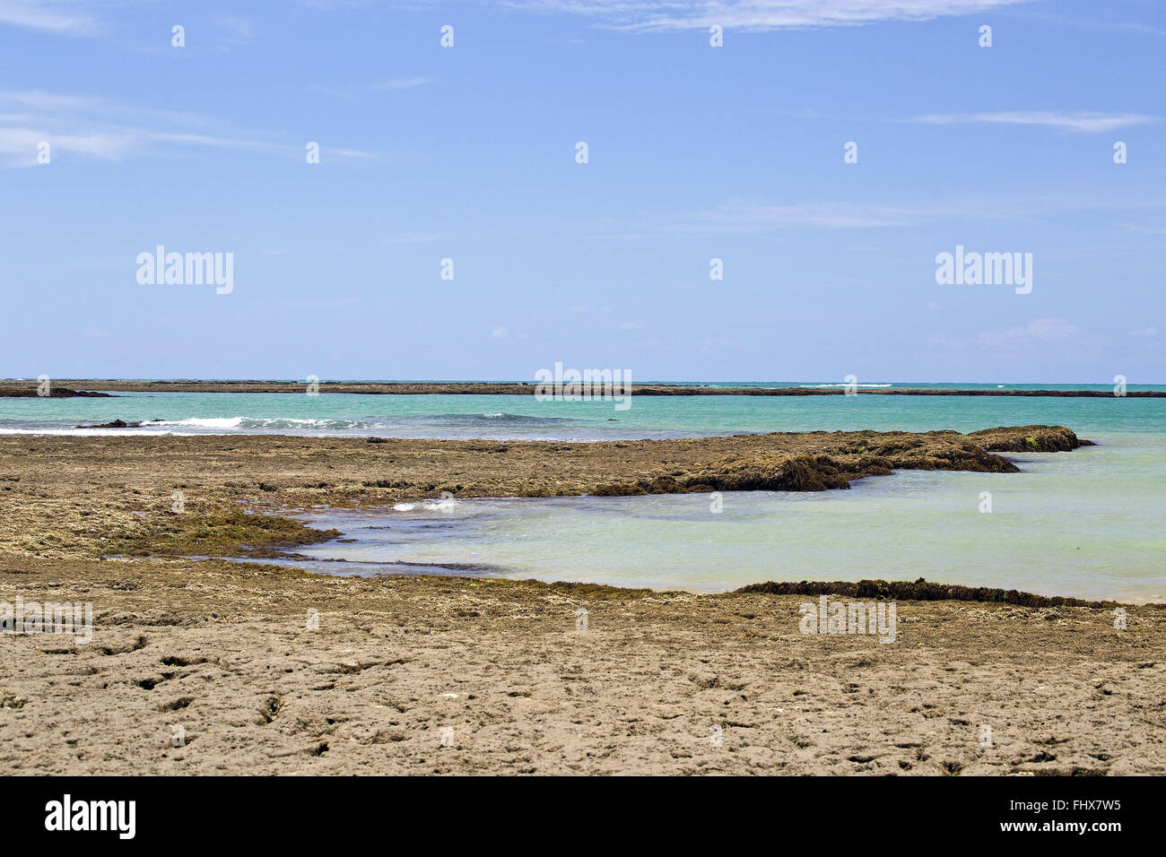 Natural pools formed on the reefs during low tide Stock Photo - Alamy