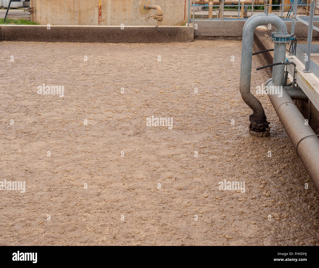 Activated sludge tank at a wastewater treatment plant Stock Photo - Alamy