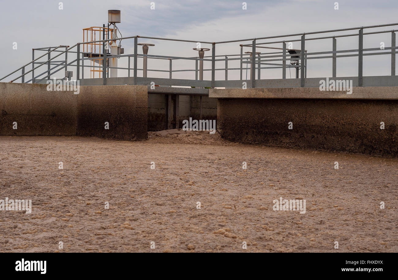 Activated sludge tank at a wastewater treatment plant Stock Photo - Alamy