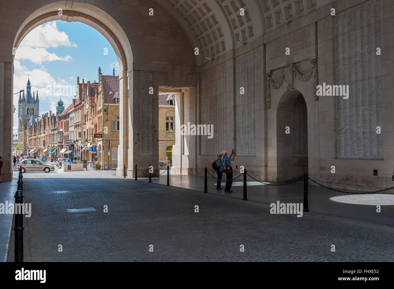 The Menin Gate Memorial, Ypres, Belgium where every night the Last Post ...