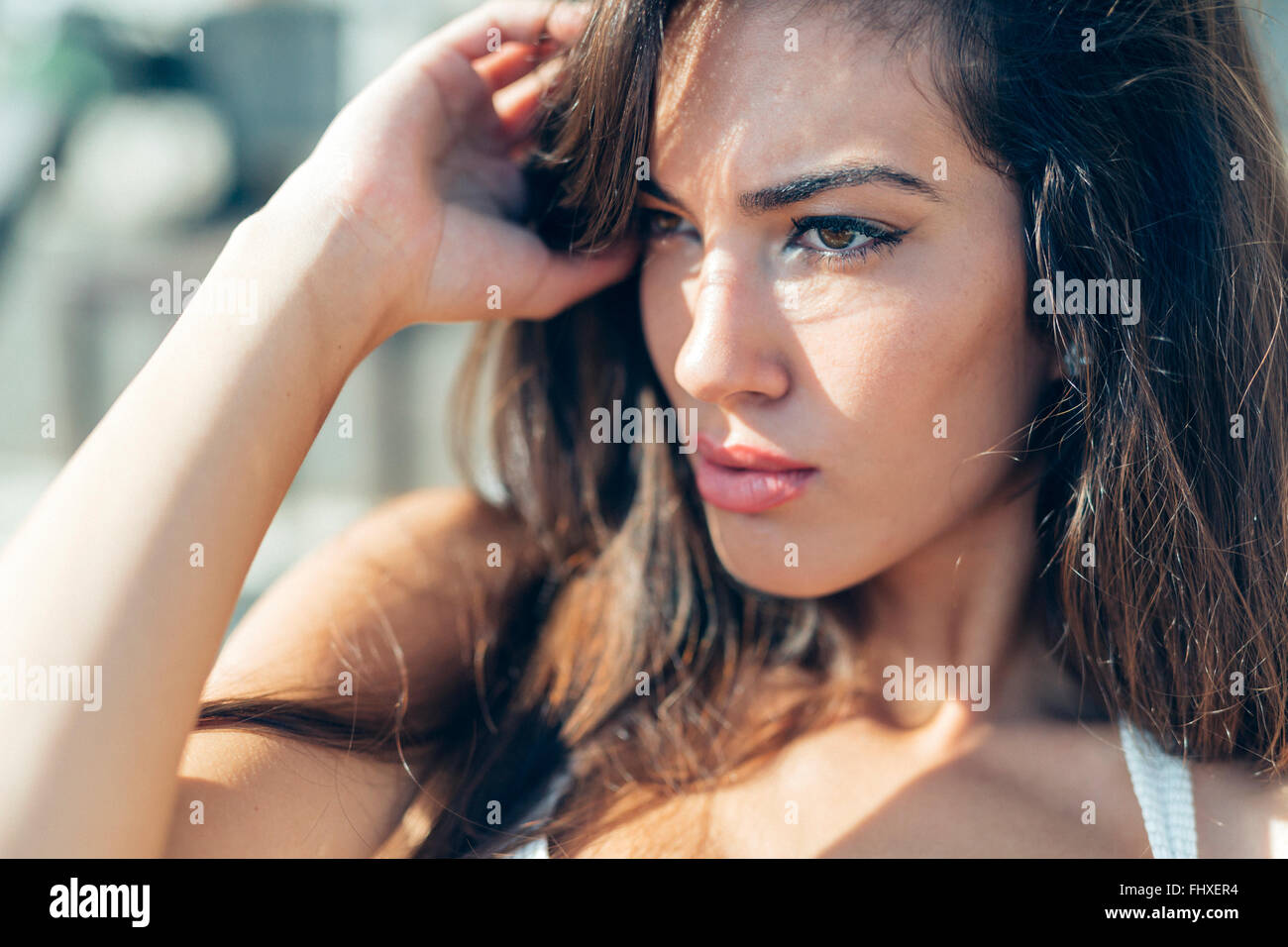 Beautiful woman sunbathing hi-res stock photography and images - Alamy