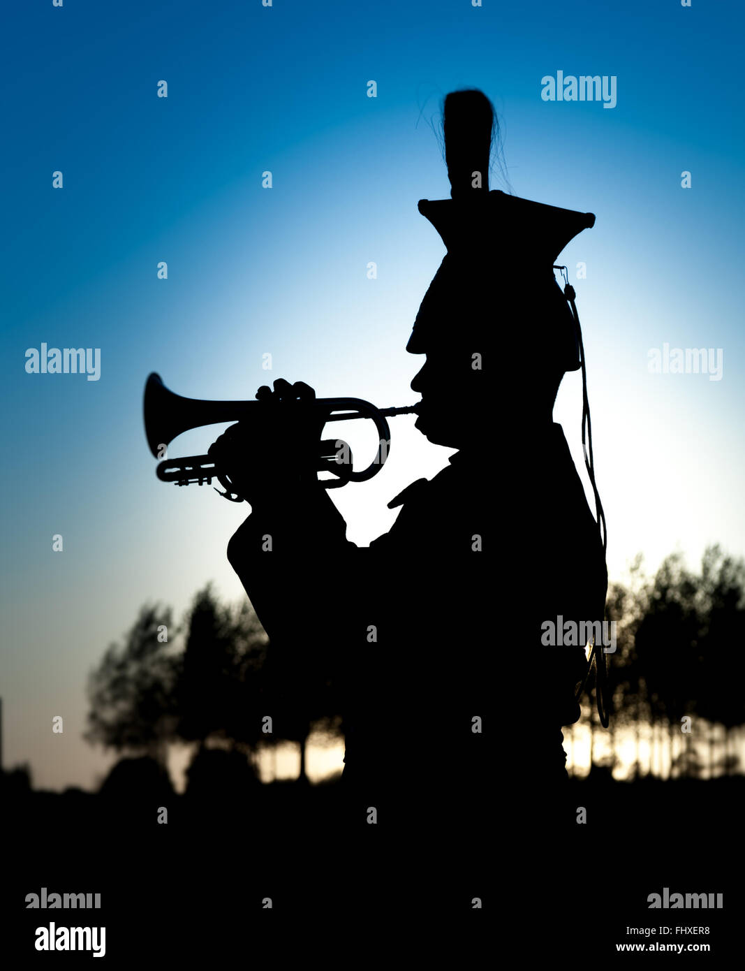 Bugler silhouette hi-res stock photography and images - Alamy