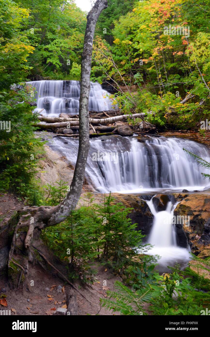 Sable Falls, Pictured Rocks National Lakeshore, MIchigan Stock Photo ...