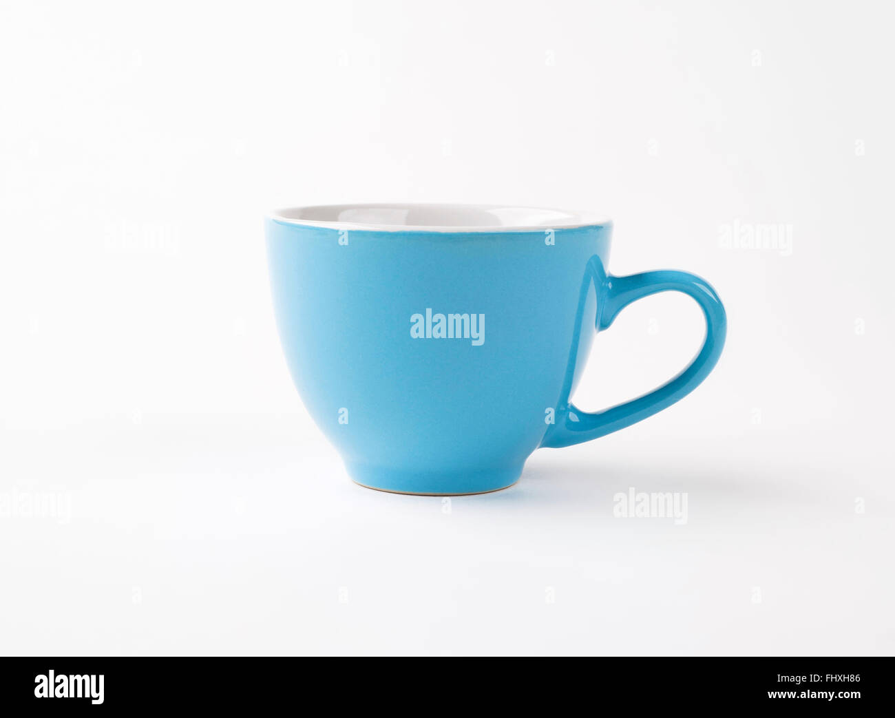 blue tea cup on white background Stock Photo - Alamy