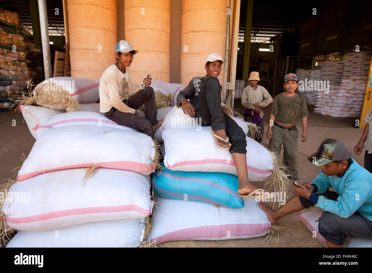 Cambodia: rice trade Stock Photo - Alamy