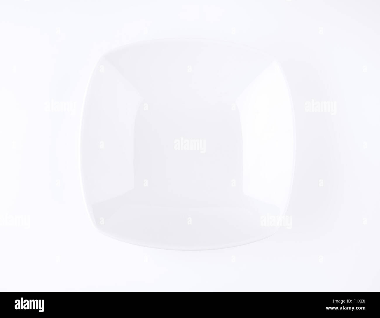 white square soup plate on white background Stock Photo - Alamy