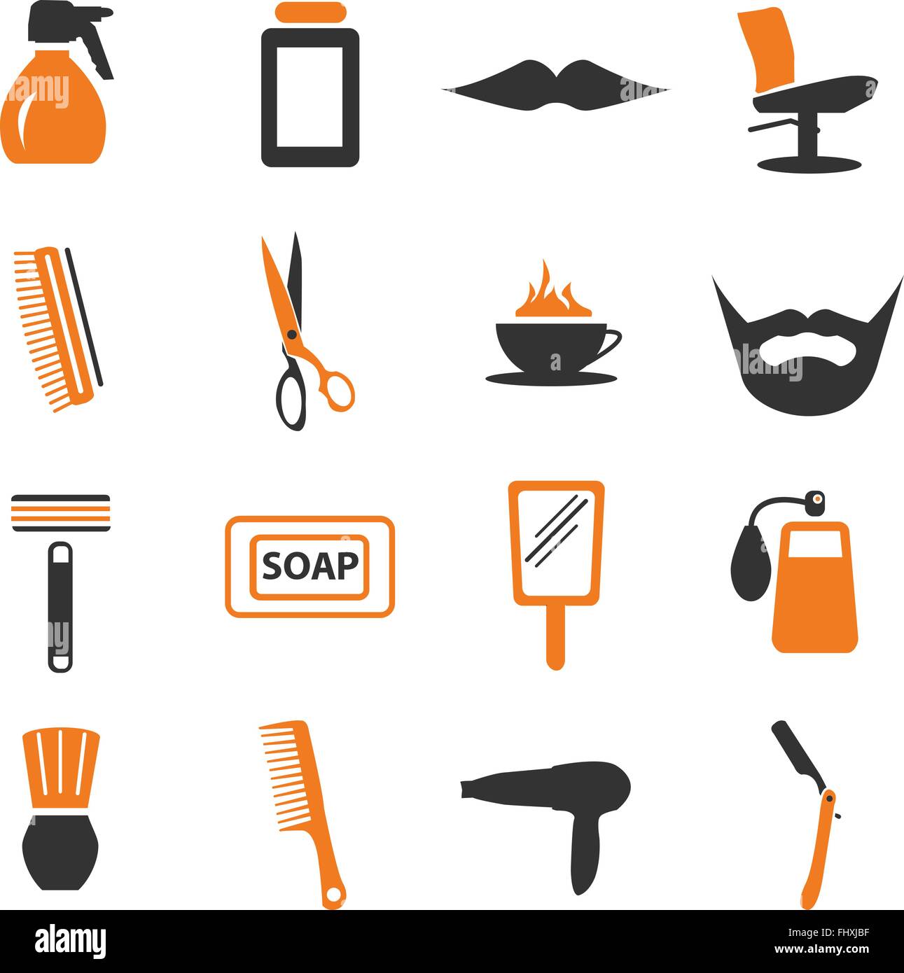 barbershop web icons for user interface design Stock Vector Image & Art ...