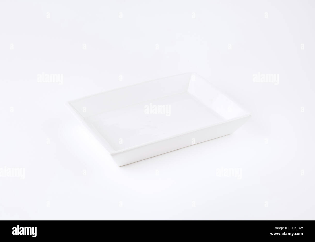 white rectangular bowl on white background Stock Photo - Alamy