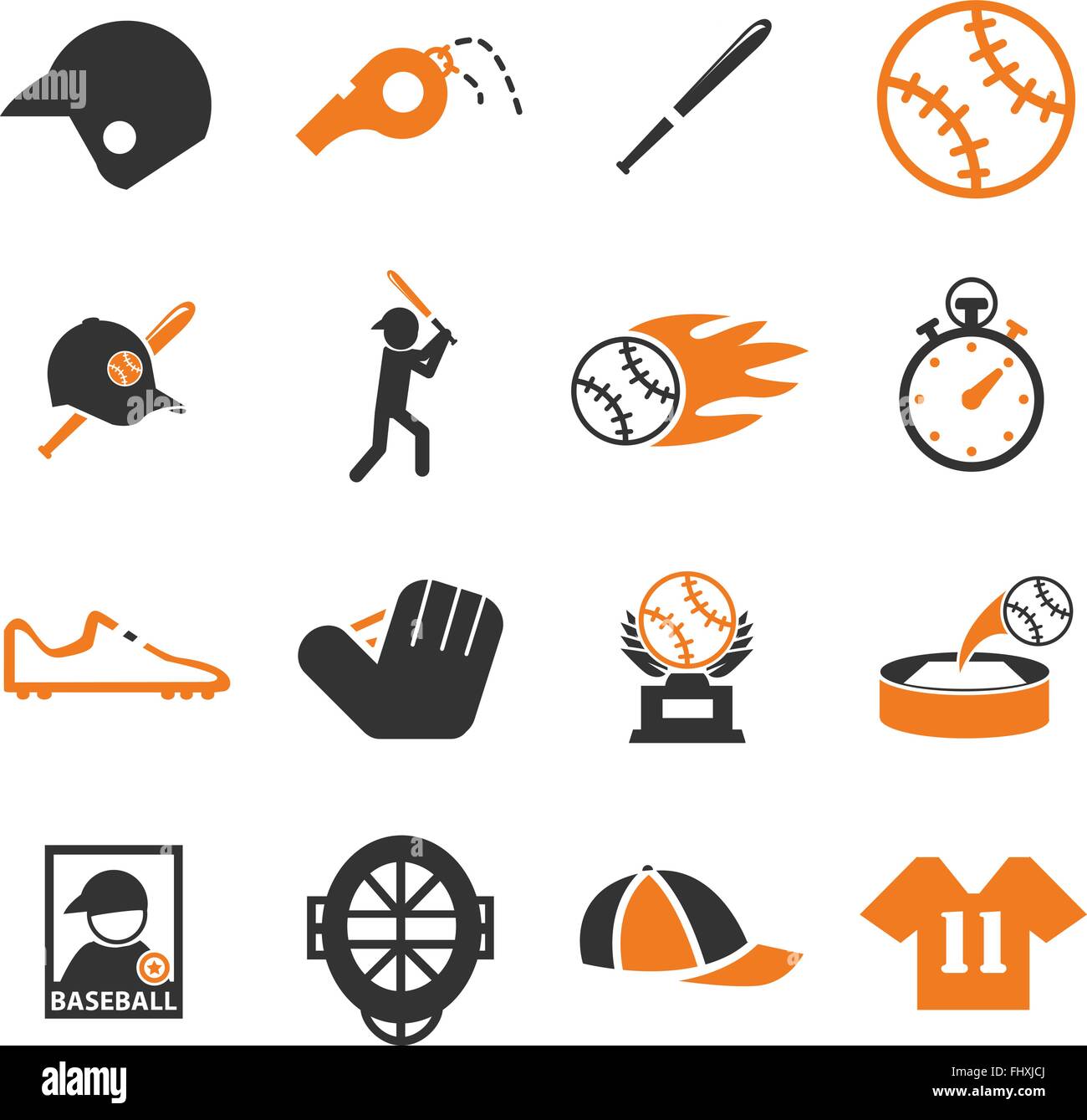 baseball web icons for user interface design Stock Vector Image & Art ...