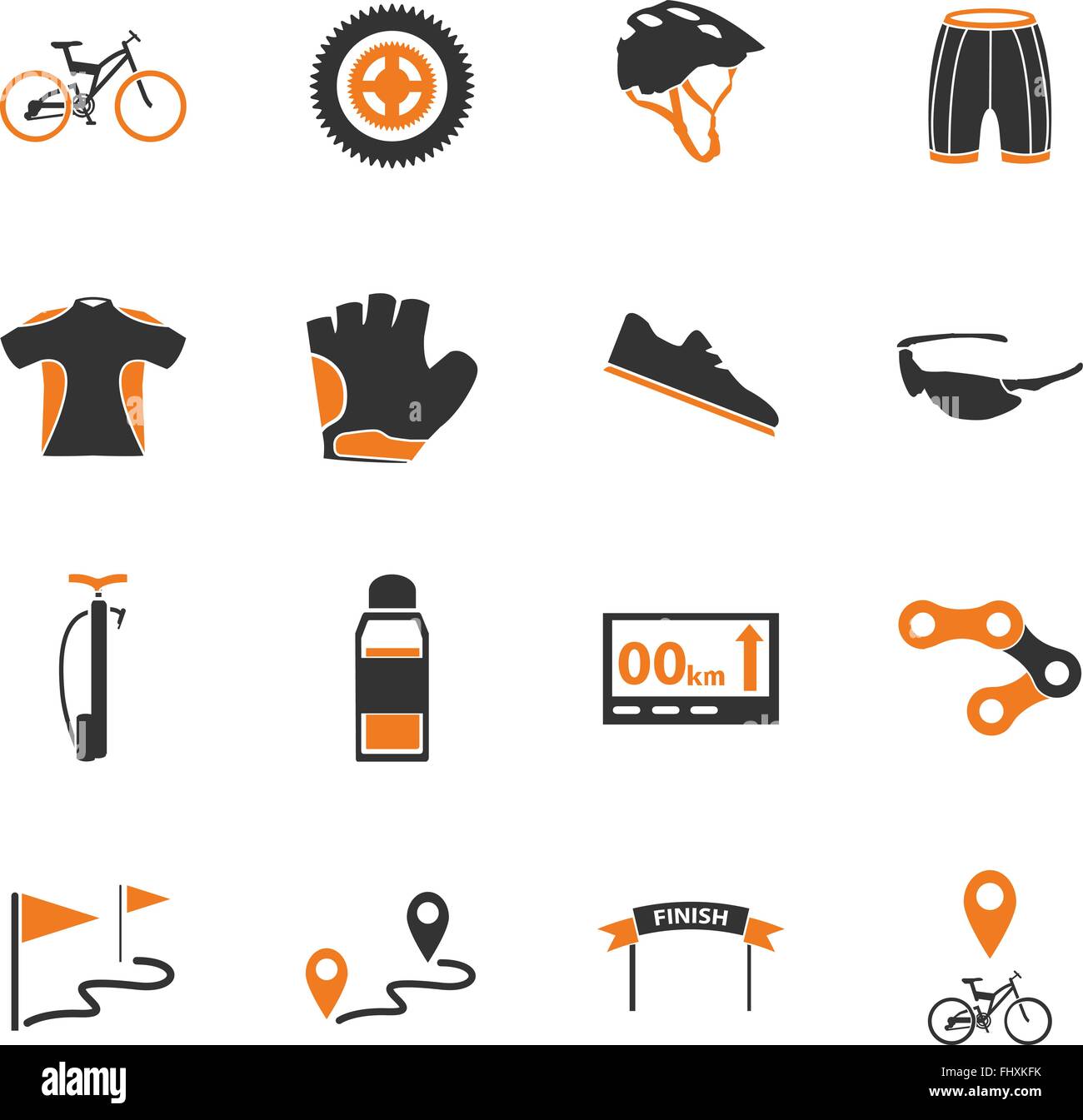 bicycle web icons for user interface design Stock Vector Image & Art ...
