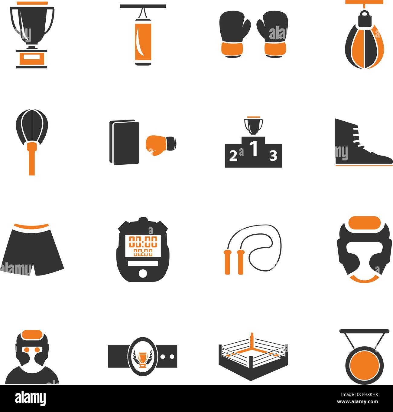 boxing web icons for user interface design Stock Vector Image & Art - Alamy