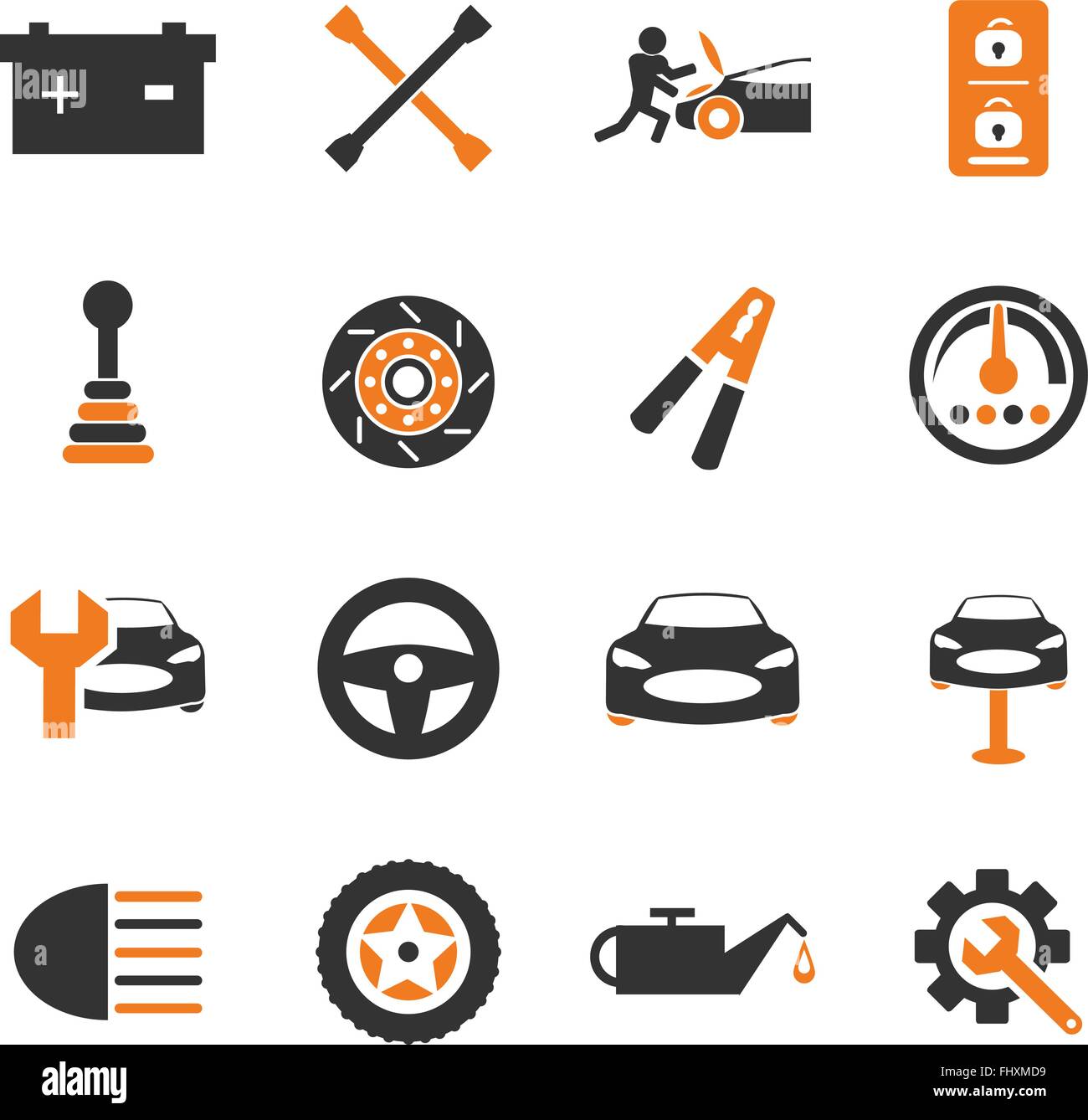 car service web icons for user interface design Stock Vector Image ...