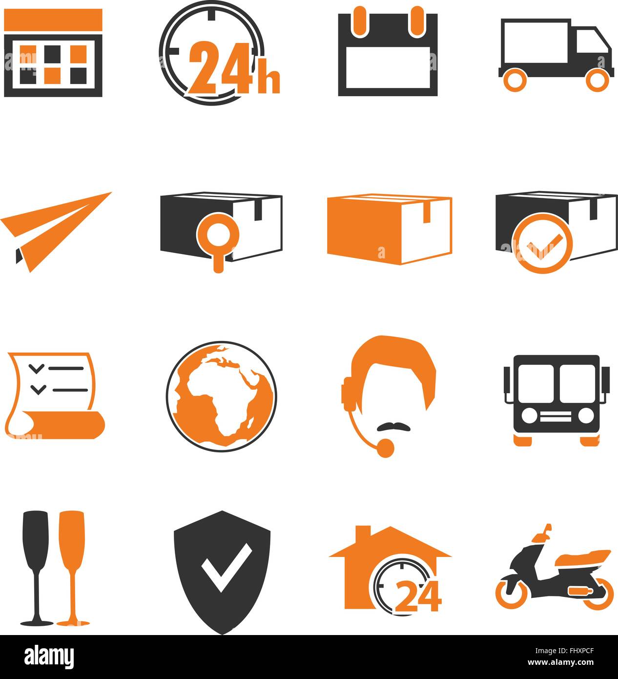 delivery service web icons for user interface design Stock Vector Image ...