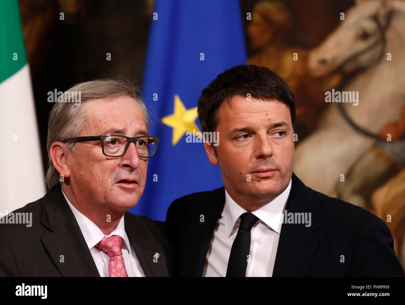 European Commission's President Jean-Claude Juncker, left, greets ...