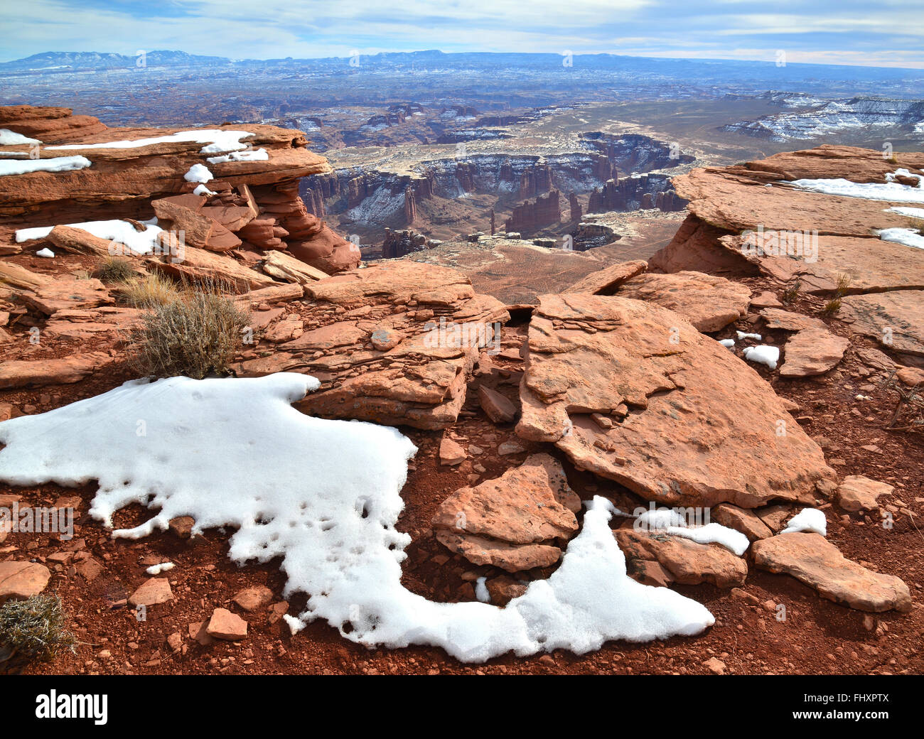 View along White Rim Overlook Trail in Island of the Sky District in ...