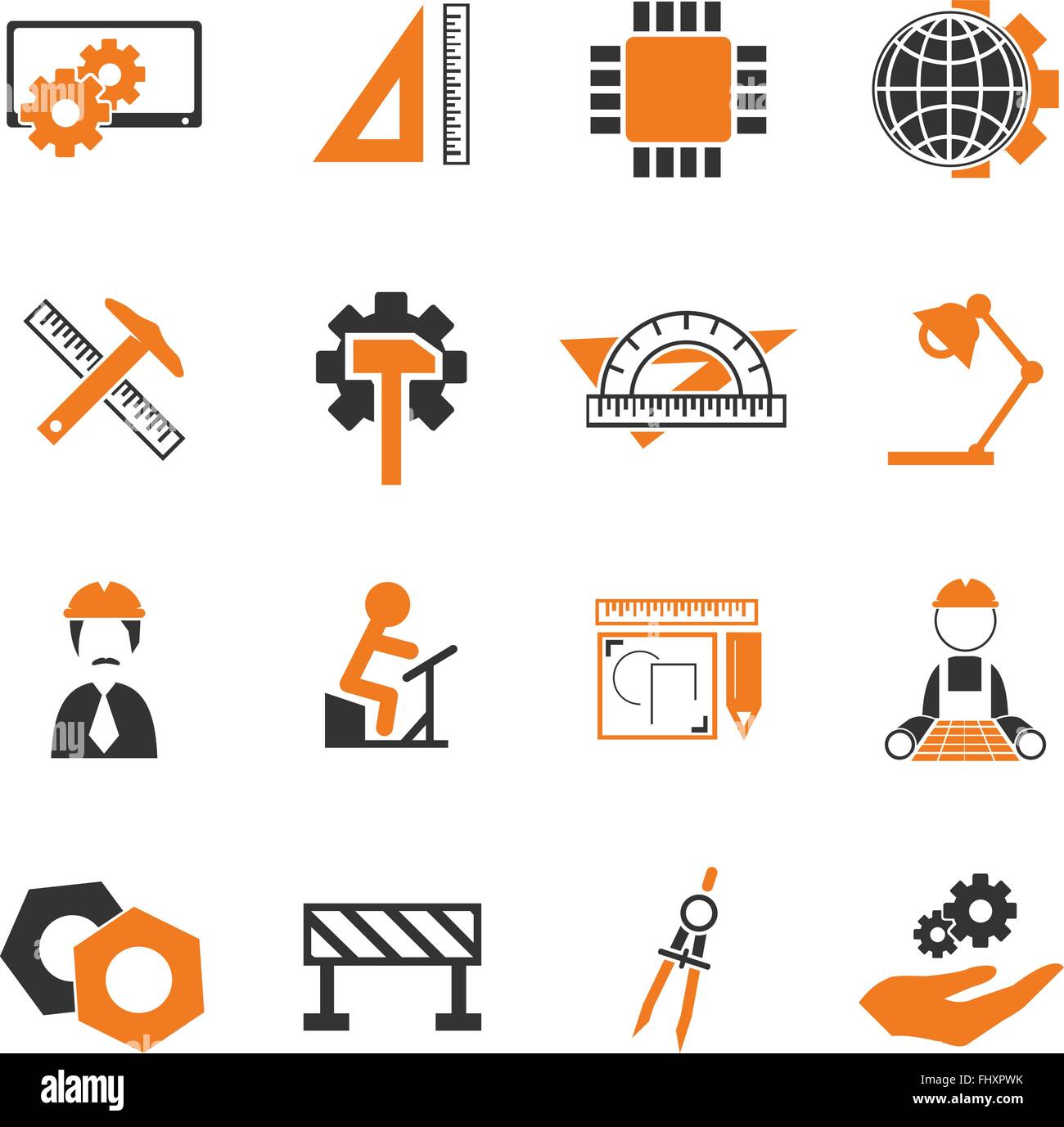 engineering web icons for user interface design Stock Vector Image ...