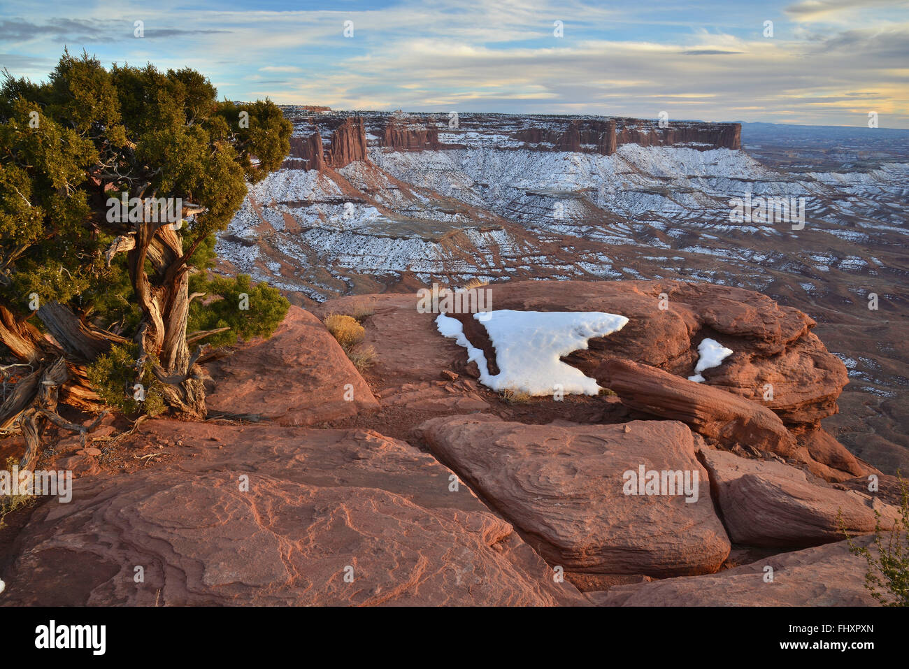 Sunset view from Green River Overlook in Island in the Sky District of ...