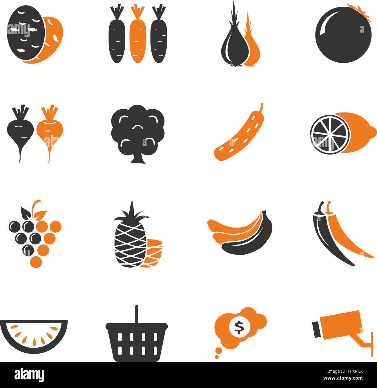 grocery store web icons for user interface design Stock Vector Image ...