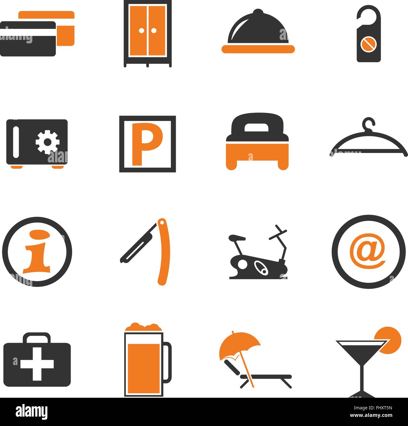 hotel service web icons for user interface design Stock Vector Image ...